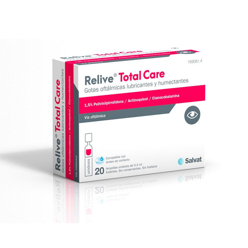 Relive Total Care Gotas Oftalmicas Esteril 0.4 Ml 20 Monodosis