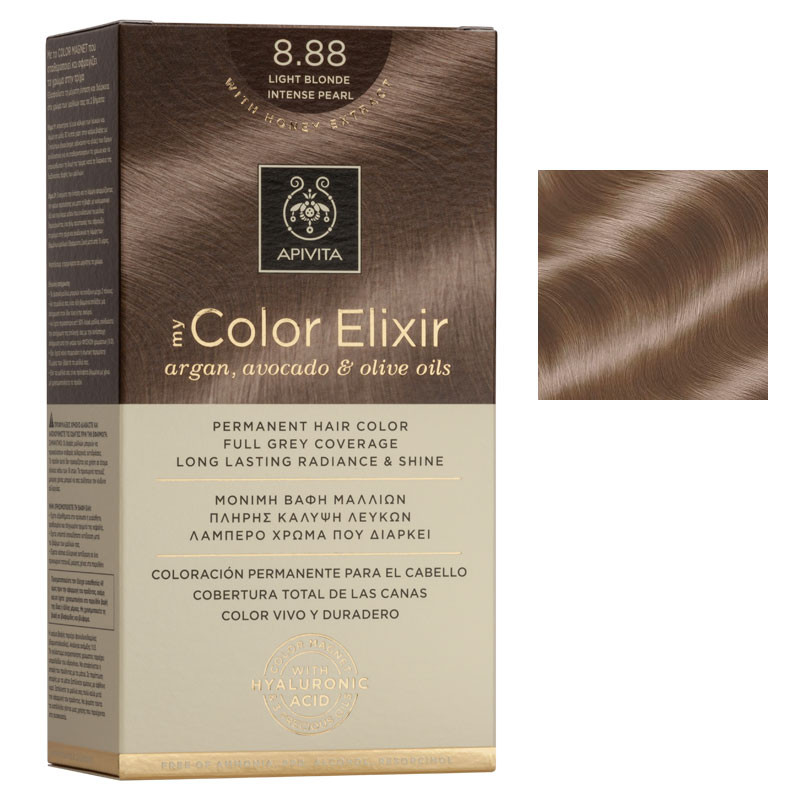 Tinte Apivita 8.88 Rubio Claro Perlado Intenso - Comprar ahora.